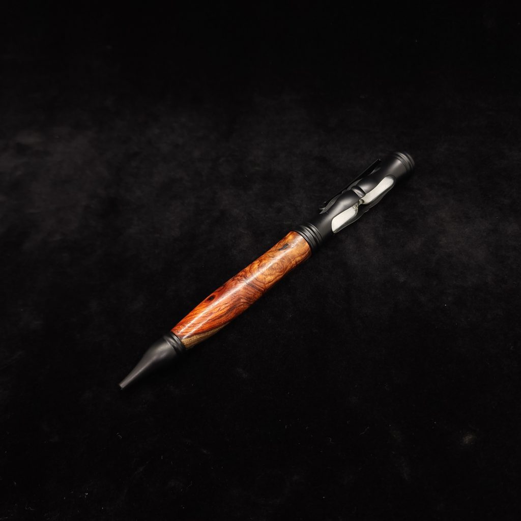 Amboyna Burl Wood-Matte Black Hourglass Pen – Dovetail Woodwork