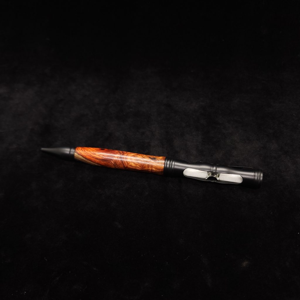Amboyna Burl Wood-Matte Black Hourglass Pen – Dovetail Woodwork