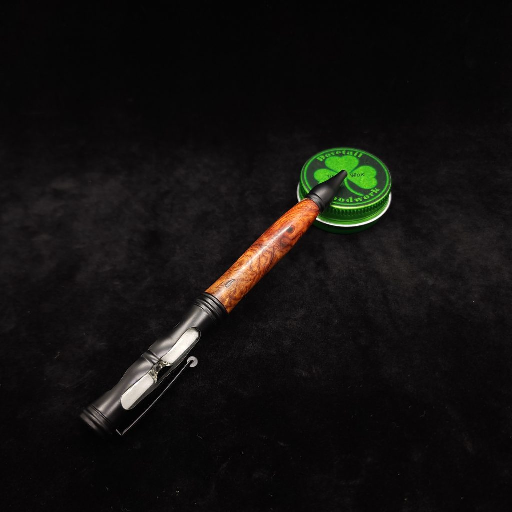 Amboyna Burl Wood-Matte Black Hourglass Pen – Dovetail Woodwork