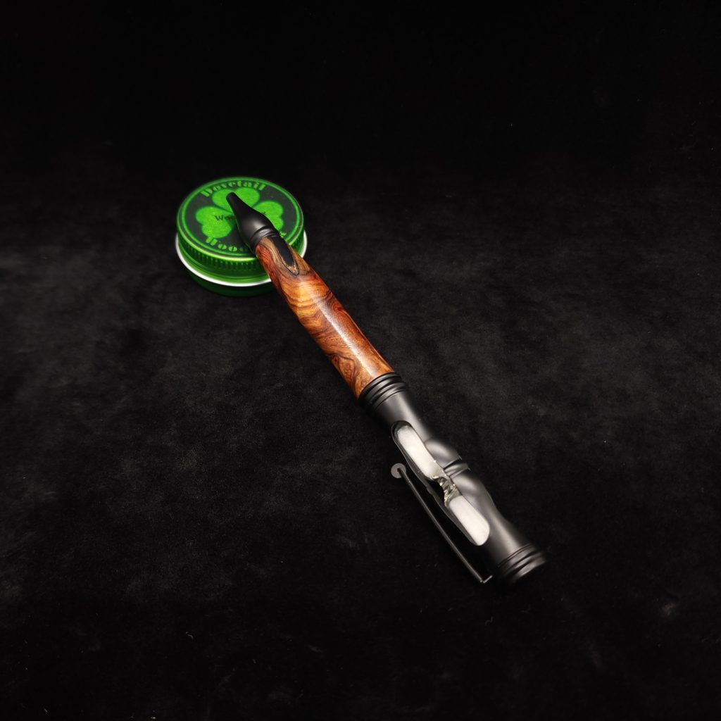 Amboyna Burl Wood-Matte Black Hourglass Pen – Dovetail Woodwork